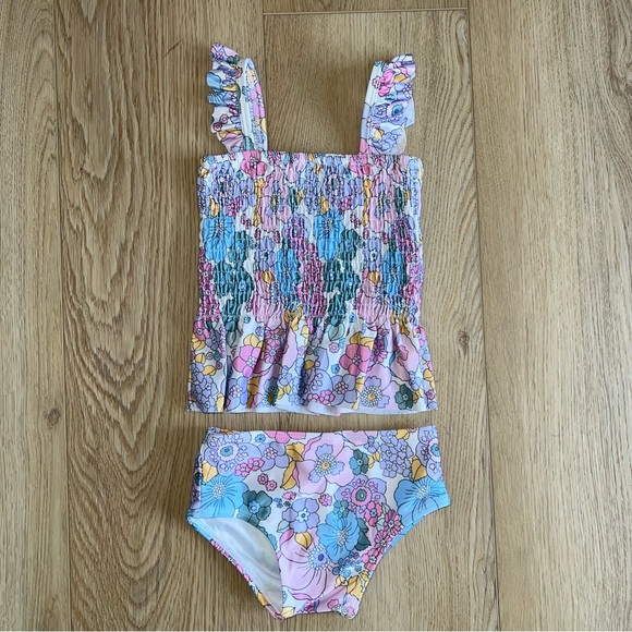 Poppy Kids Co | Swim | Poppy Kids Co Smocked Floral Swimsuit | Poshmark